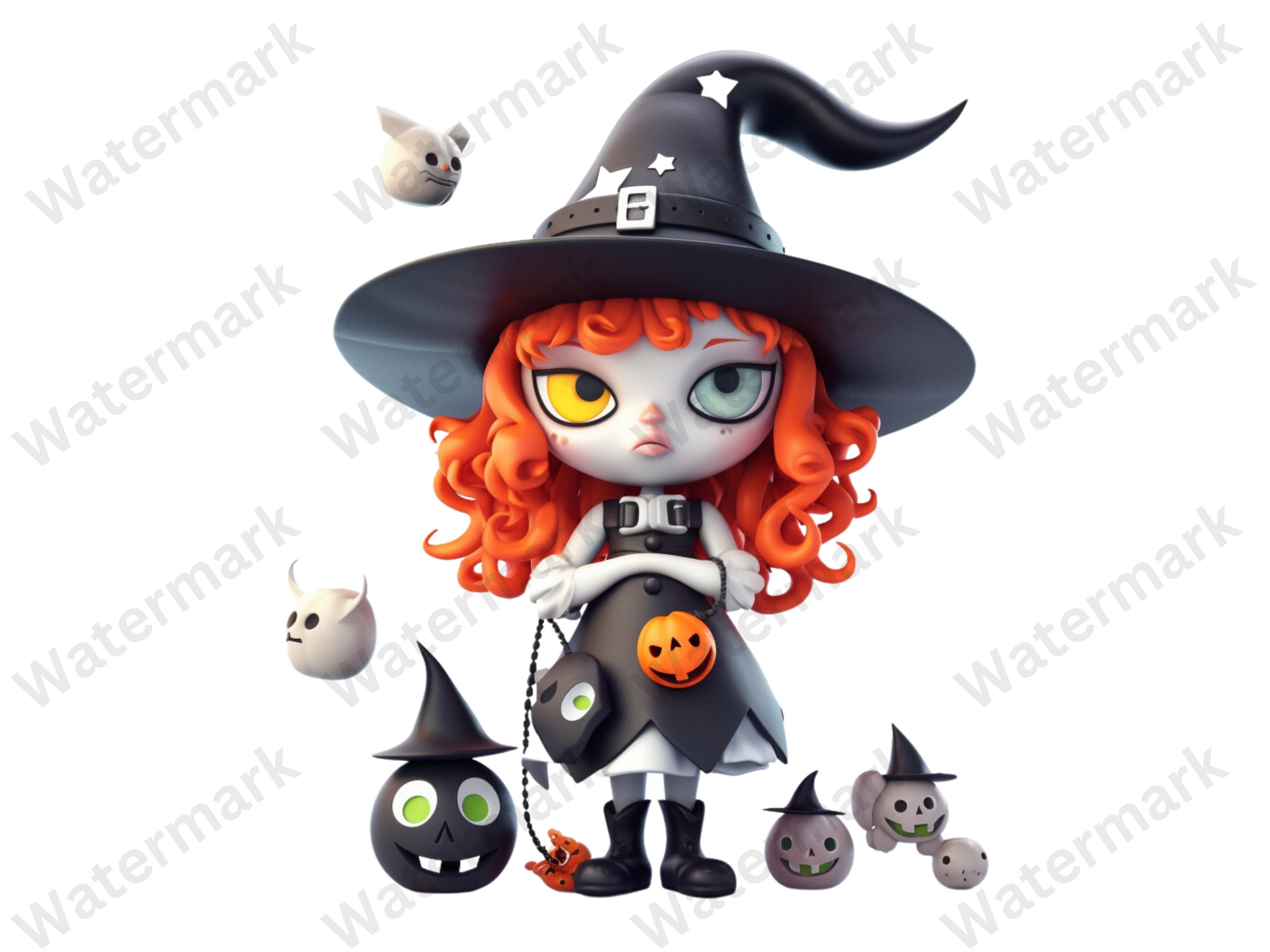 Spooky Clipart, Cute Halloween Clipart, Digital Download, Sublimation ...