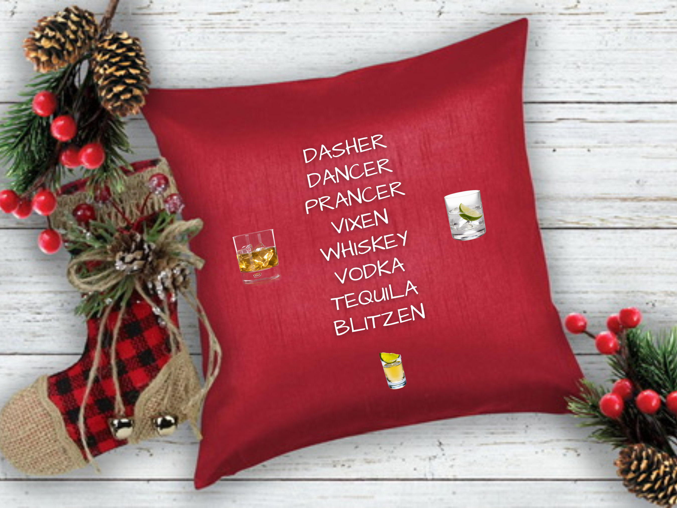 Funny Christmas Digital Download Dasher Dancer Prancer Vixen Whiskey ...