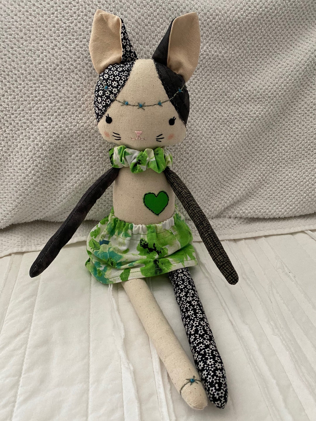 Cat Doll, Cat Rag Doll, Kitty Cat Doll, Heirloom Doll, Nursery Kitty ...
