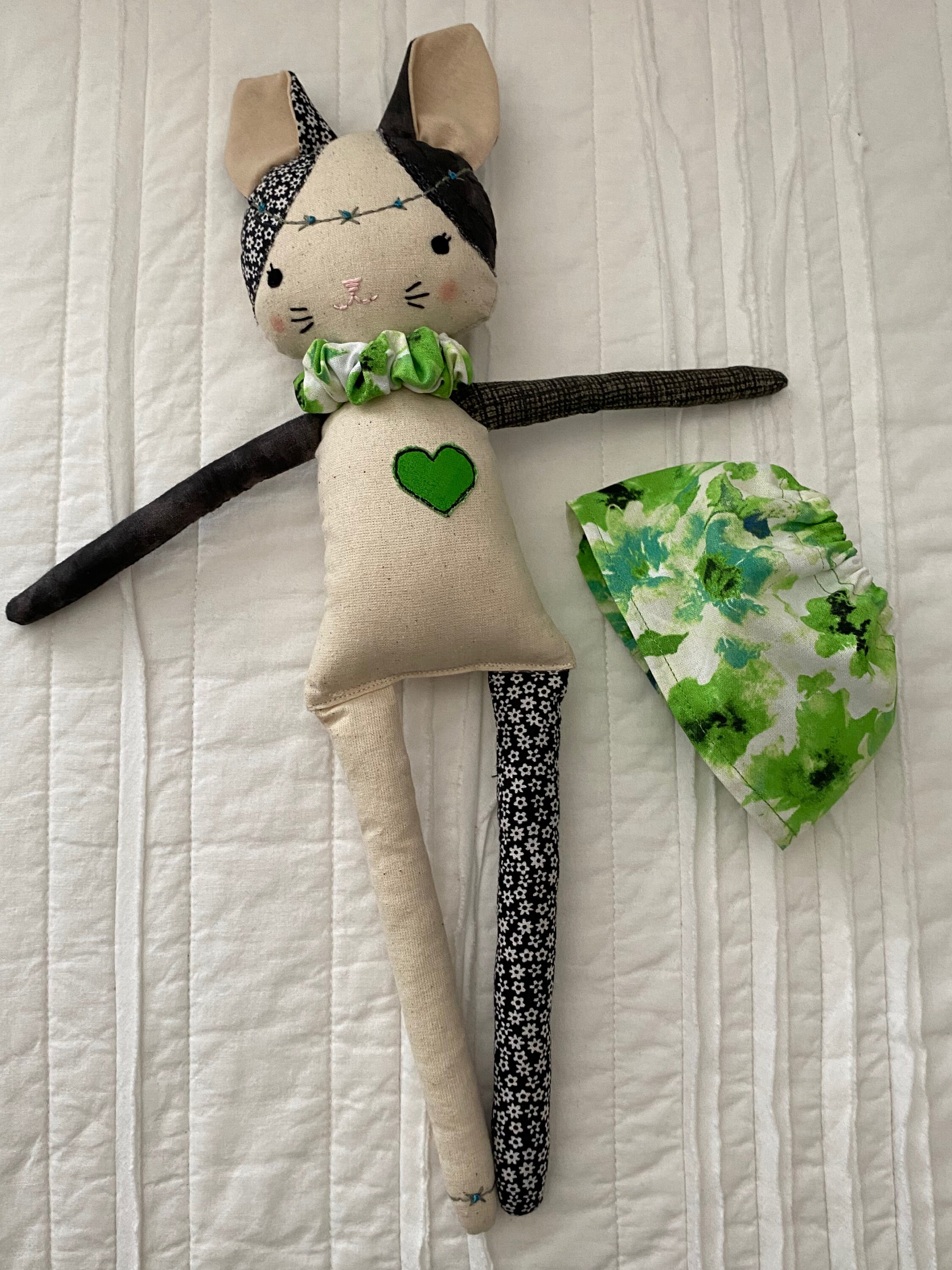 Cat Doll, Cat Rag Doll, Kitty Cat Doll, Heirloom Doll, Nursery Kitty ...