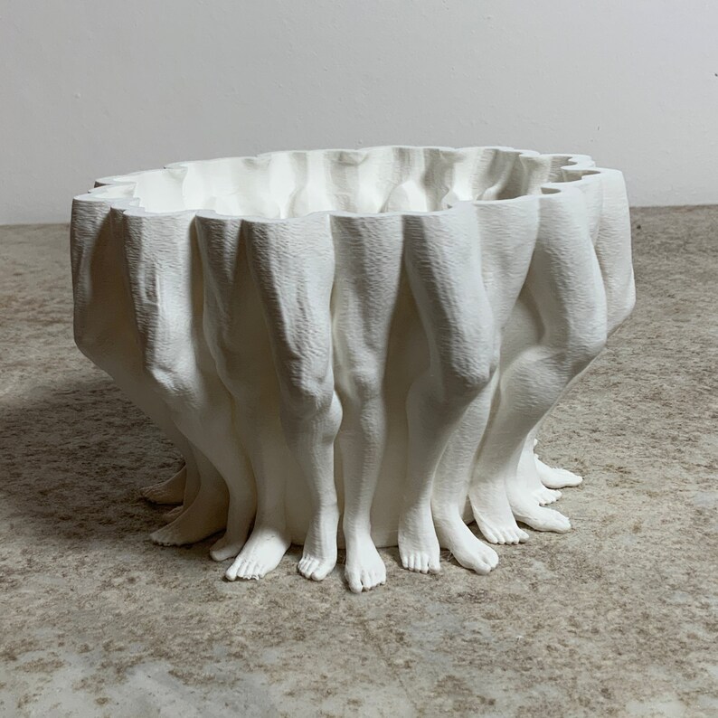 White Legs Sculpture Planter: Unique White Decorative Vase for Stylish ...