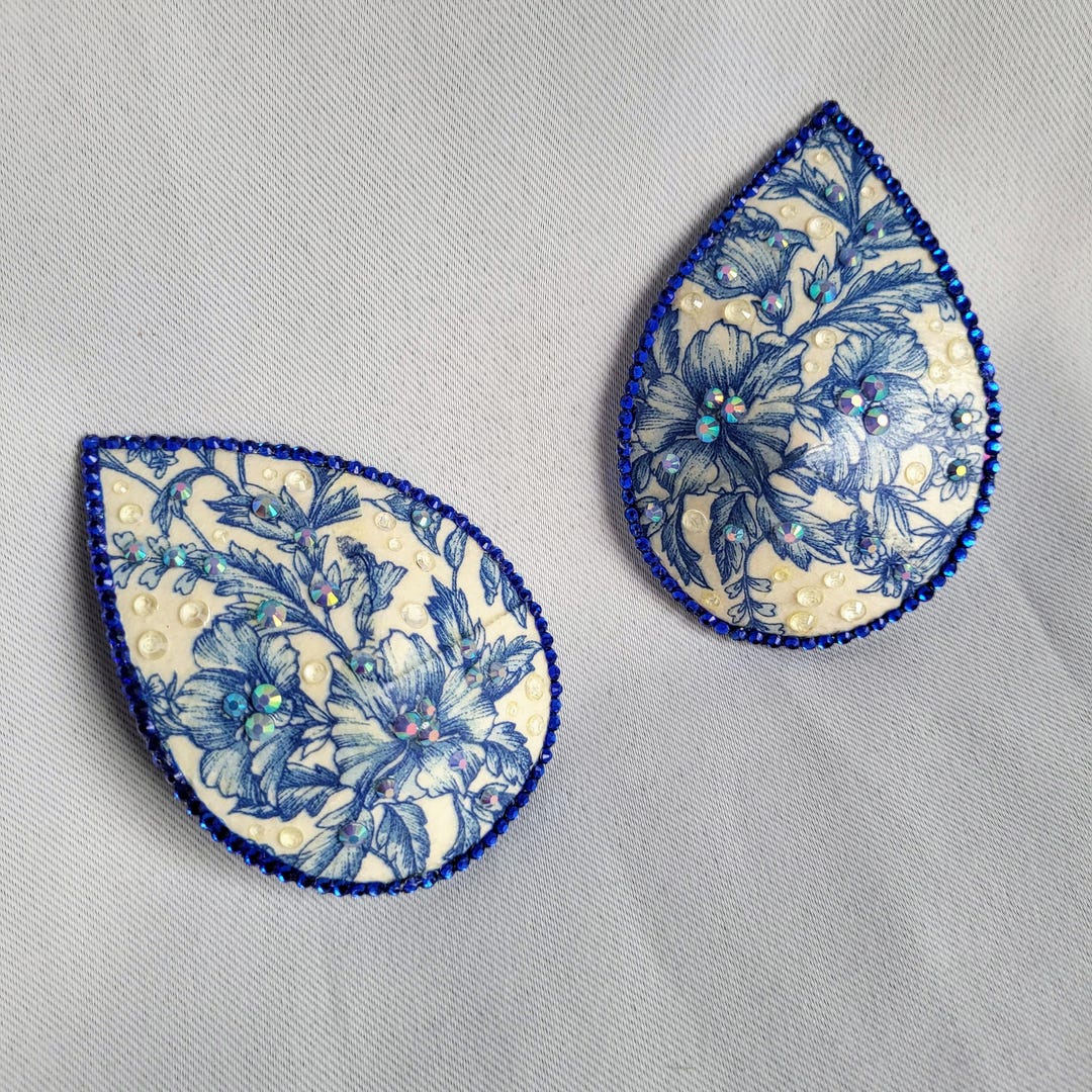 Teardrop Porcelain Look Pasties - Etsy