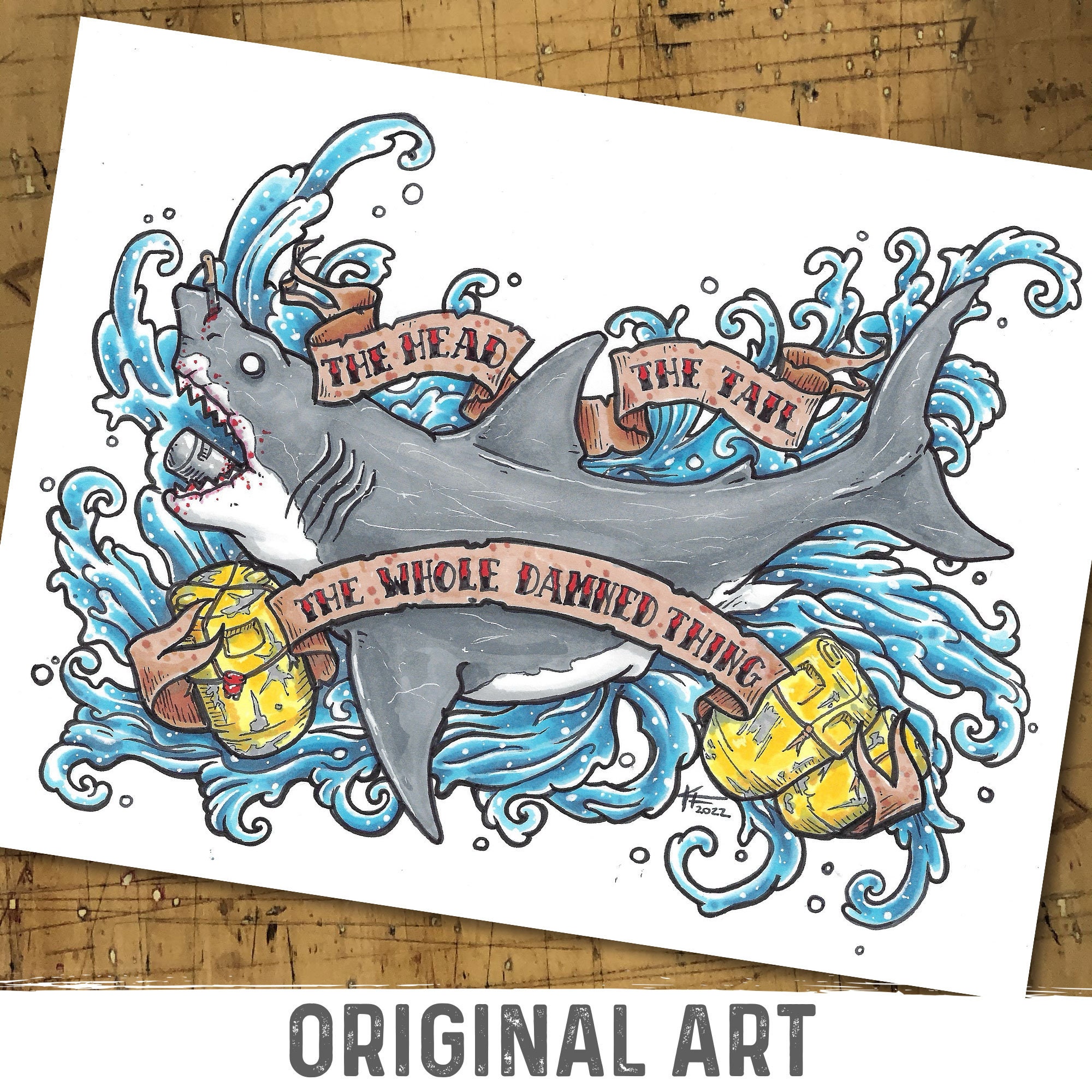 JAWS Quint's Quote the Head, the Tail, the Whole Damned Thing Original ...