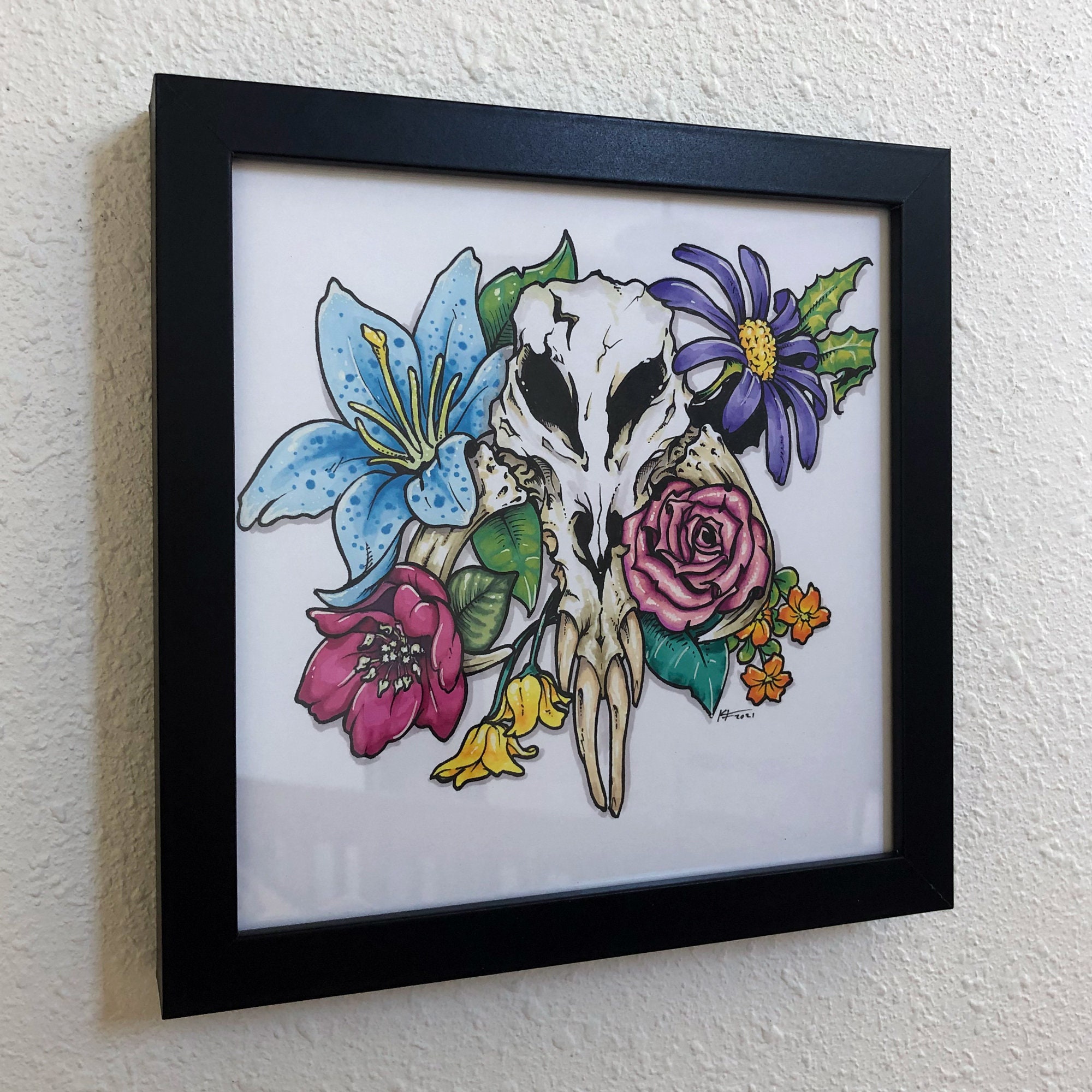 Mythosaur Skull From the Mandalorian STAR WARS ART original Art by ...