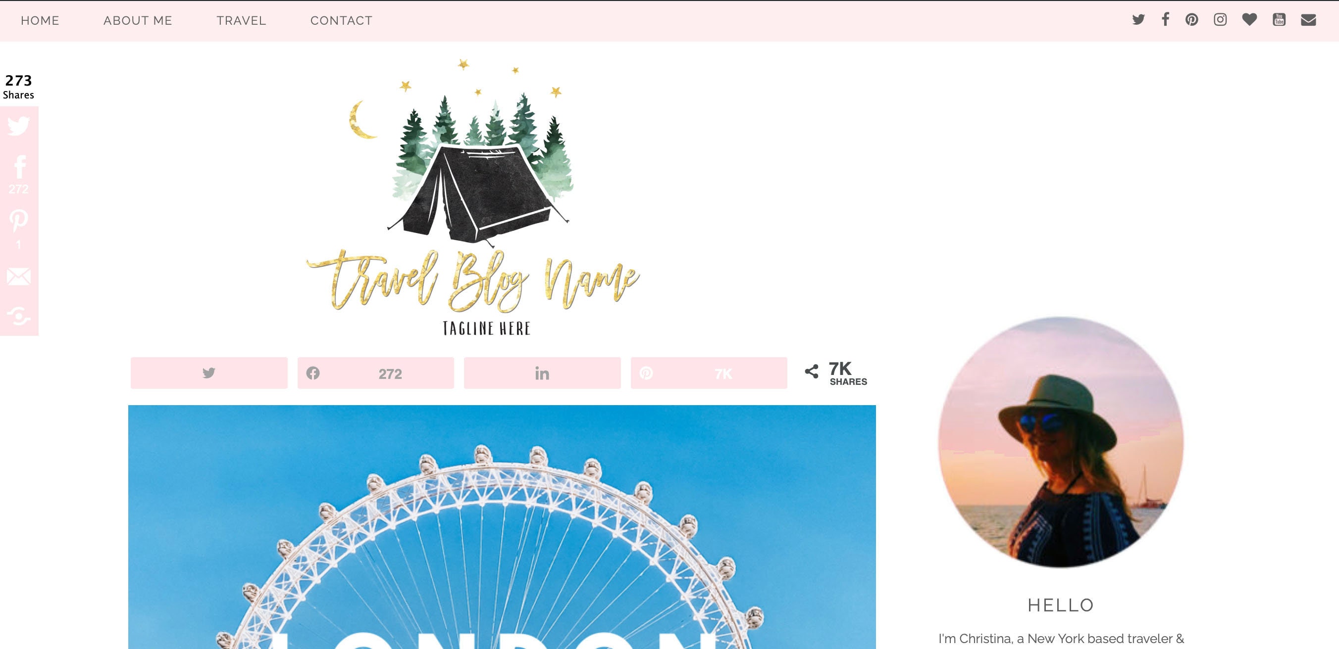 Customized Logo Design, Travel , Blog , Adventure, Hiking Boots, Trees ...