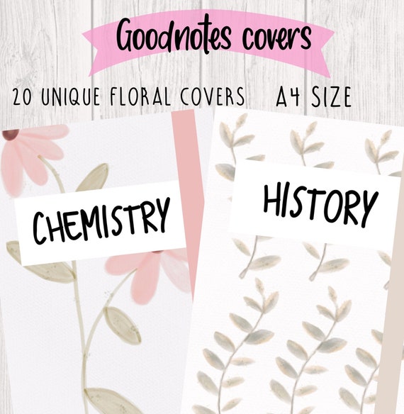 20 FLORAL unique Goodnotes COVERS contains 7 BONUS covers | Etsy