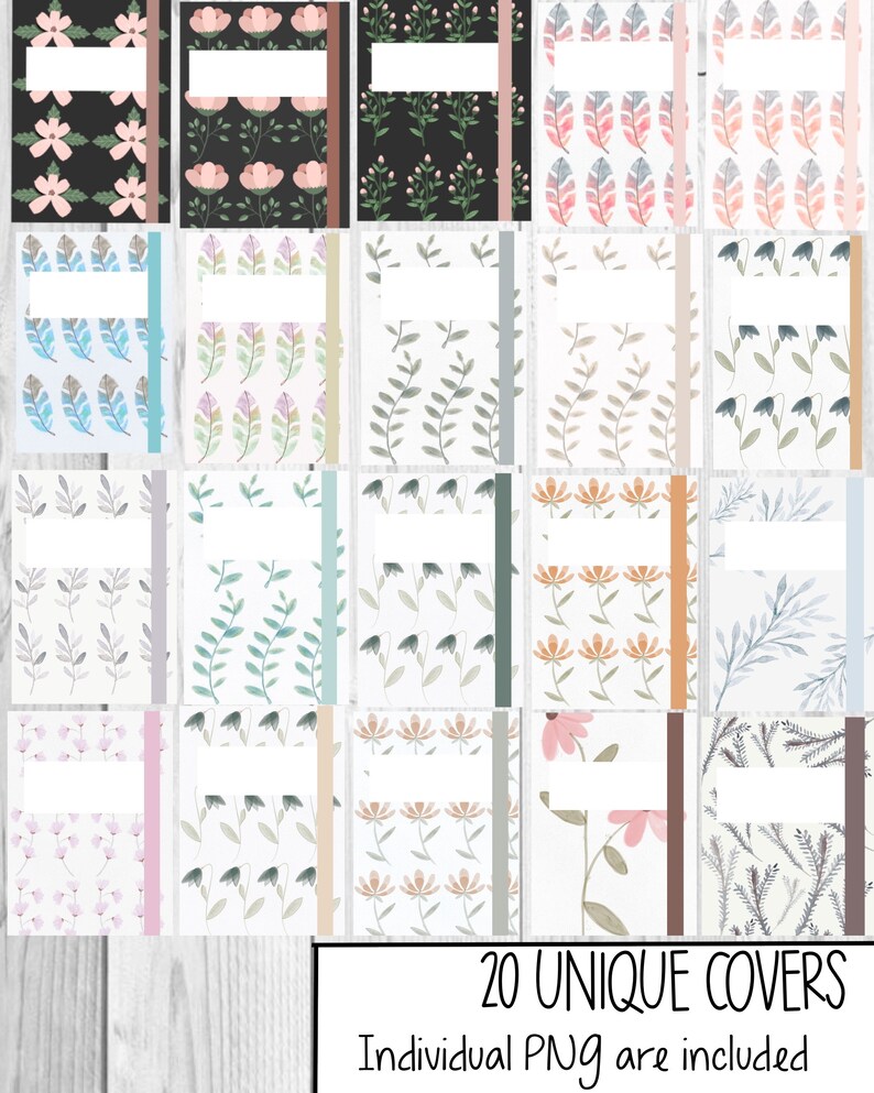 20 FLORAL unique Goodnotes COVERS contains 7 BONUS covers | Etsy