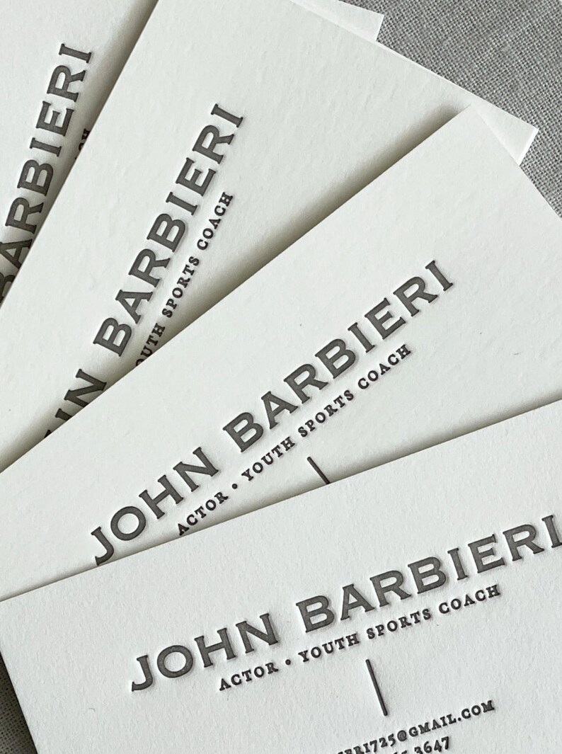 Custom Letterpress or Foil Business Cards Your Logo / - Etsy