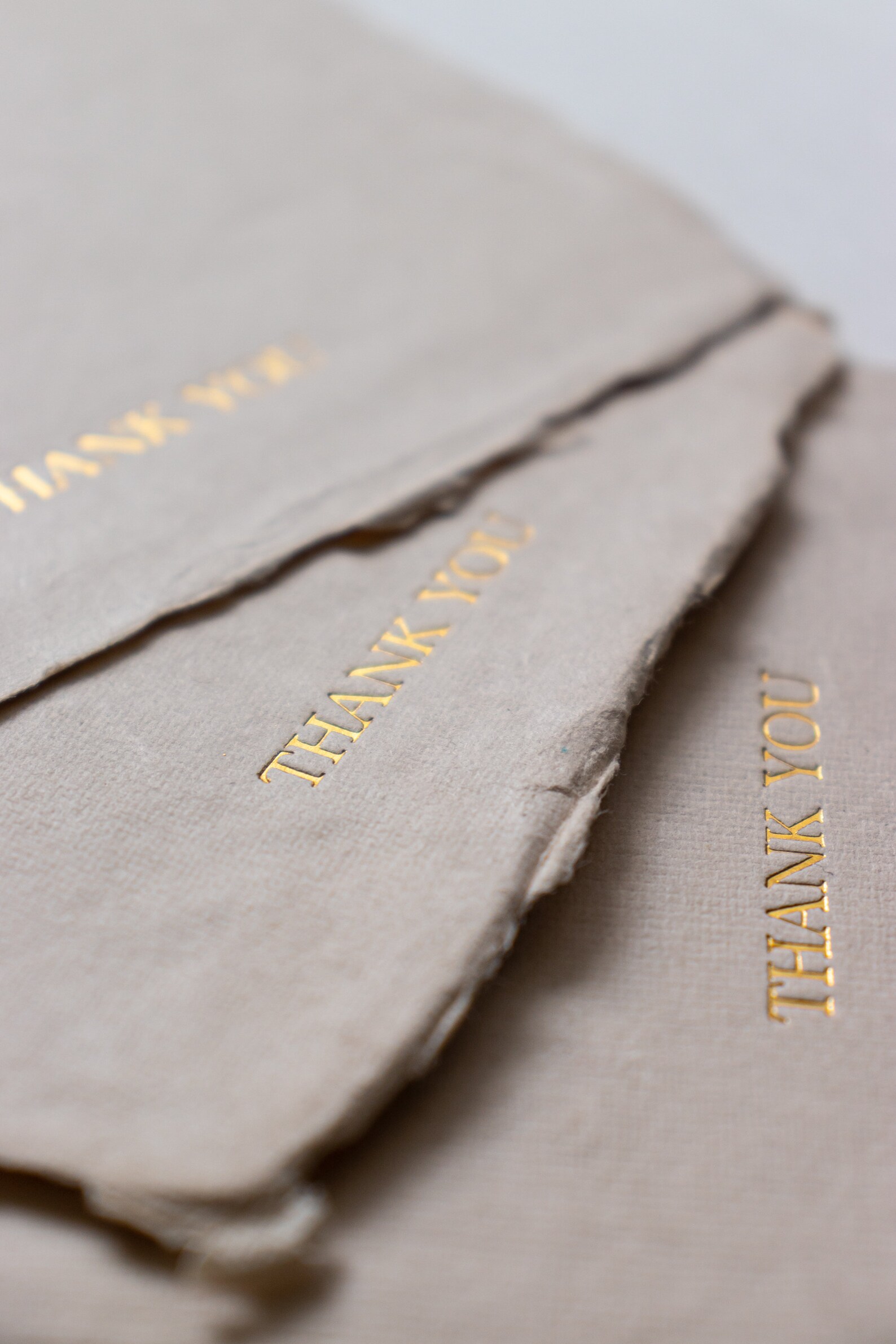 Gold Foiled Thank You Cards - Etsy