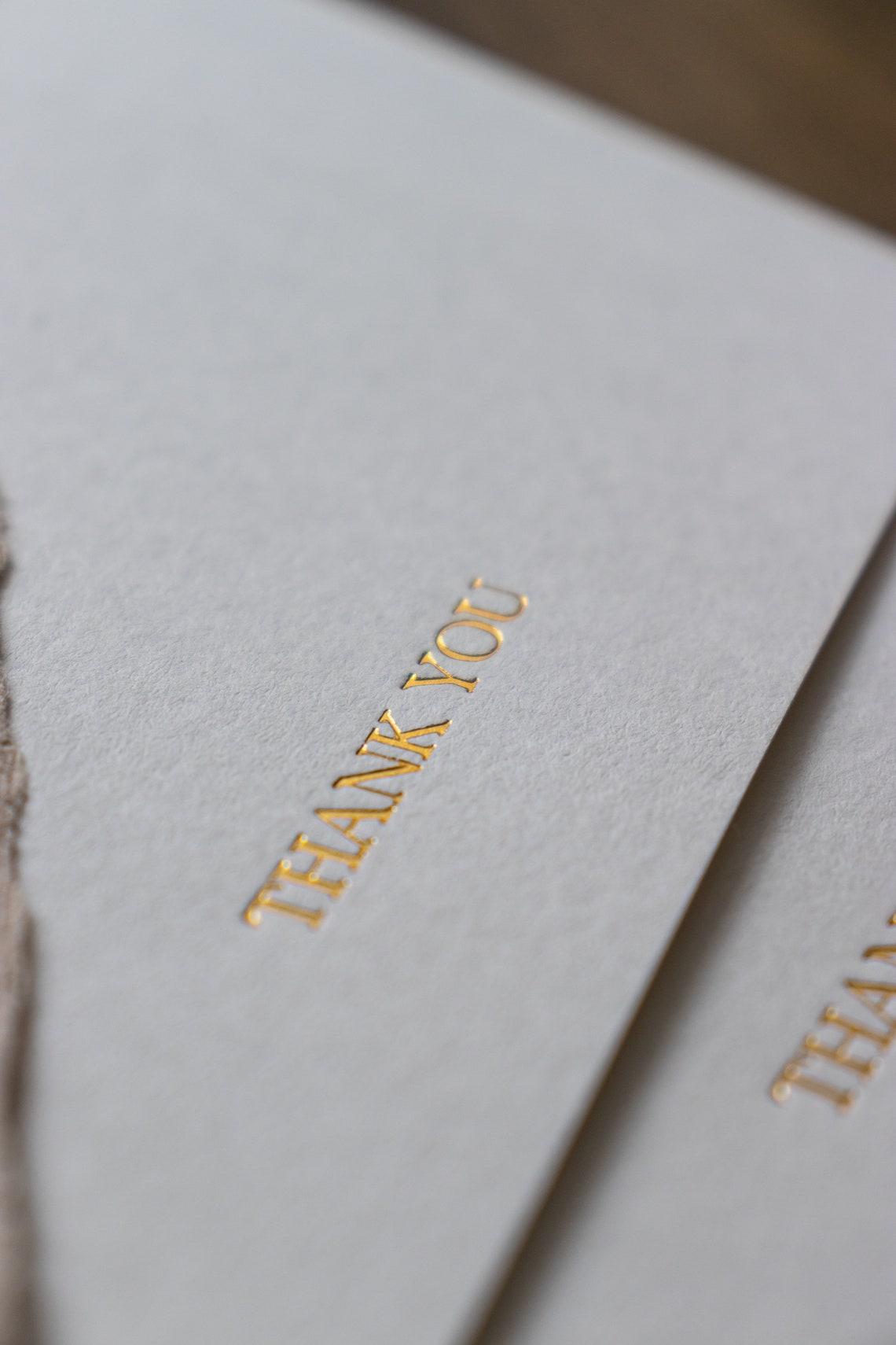 Gold Foiled Thank You Cards - Etsy