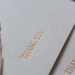 Gold Foiled Thank You Cards - Etsy