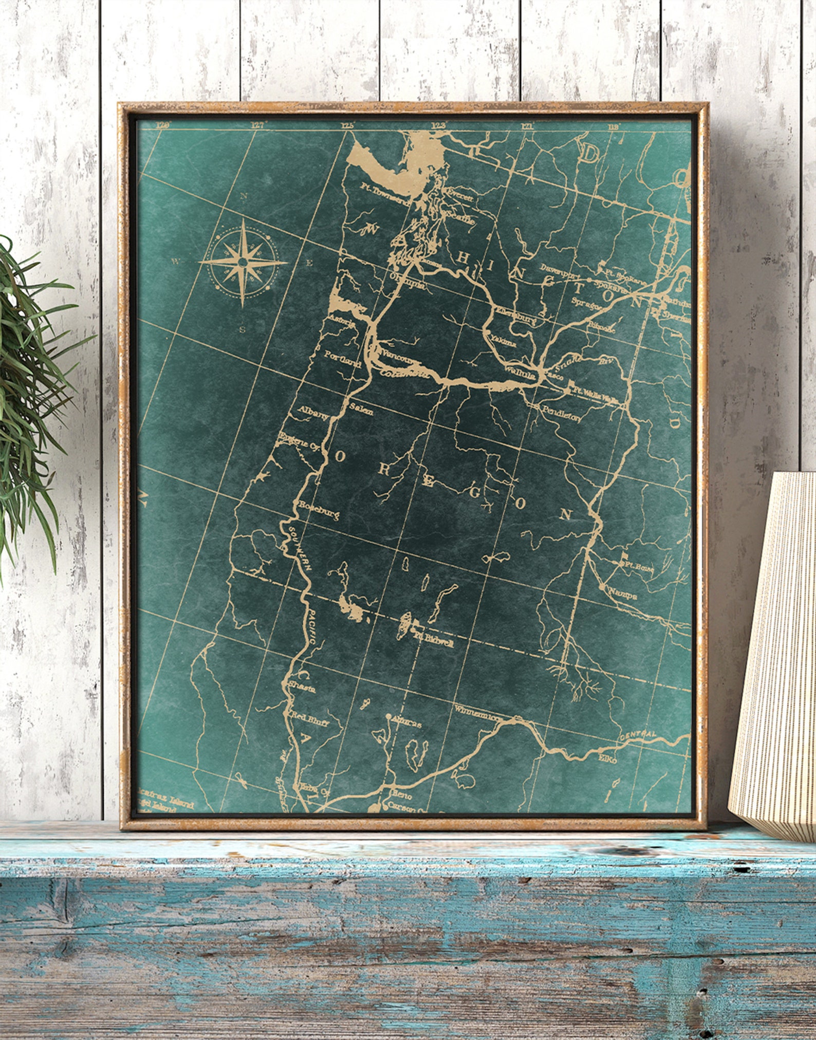 Pacific Northwest Map: Old Vintage Inspired Decor Printable - Etsy