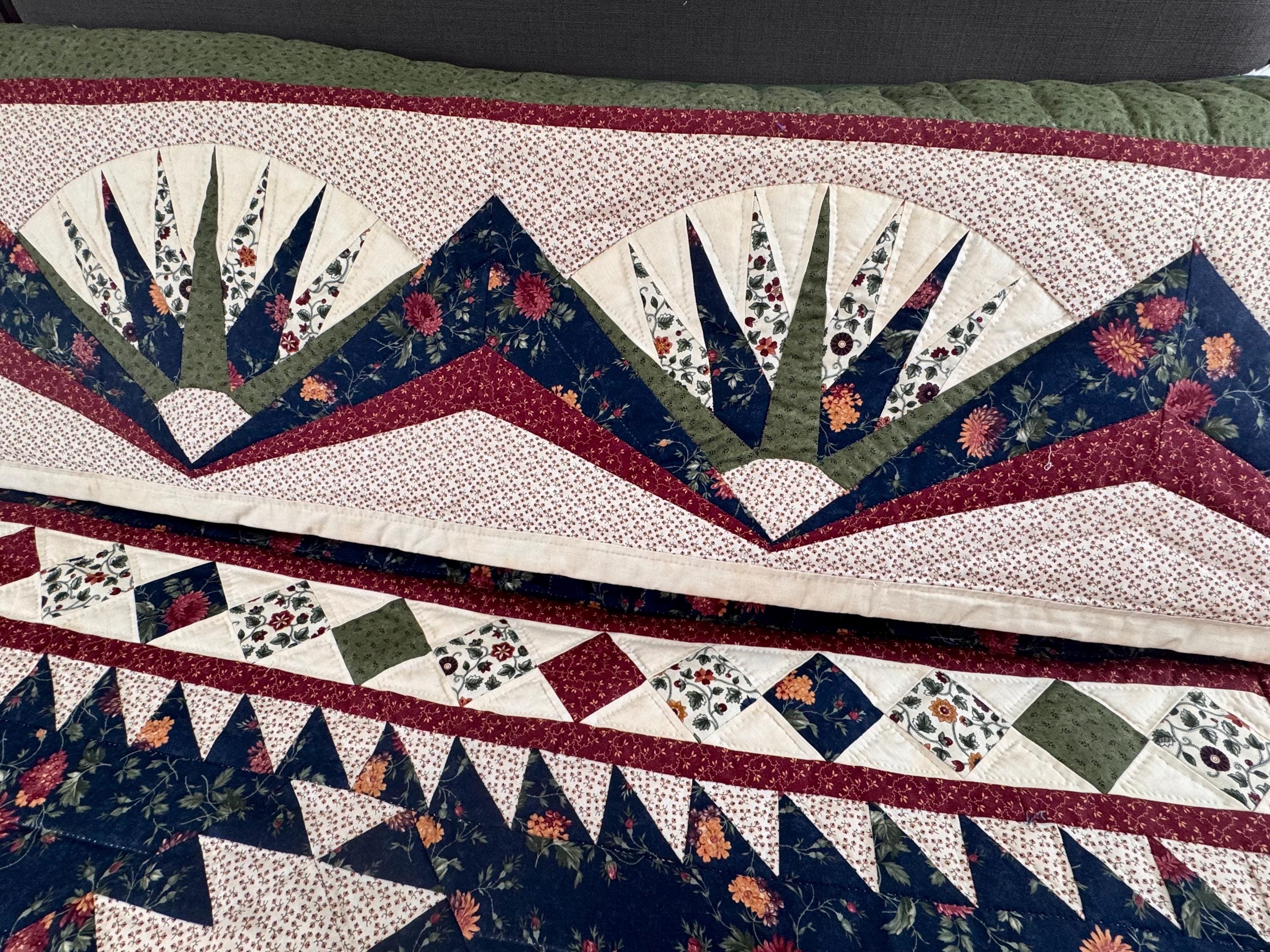 Amish Handmade Mariner's Compass Quilt – Hand-quilted Heirloom Bedding ...