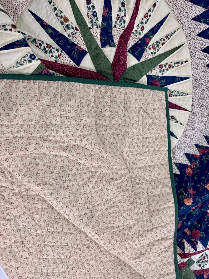 Amish Handmade Mariner's Compass Quilt – Hand-quilted Heirloom Bedding ...