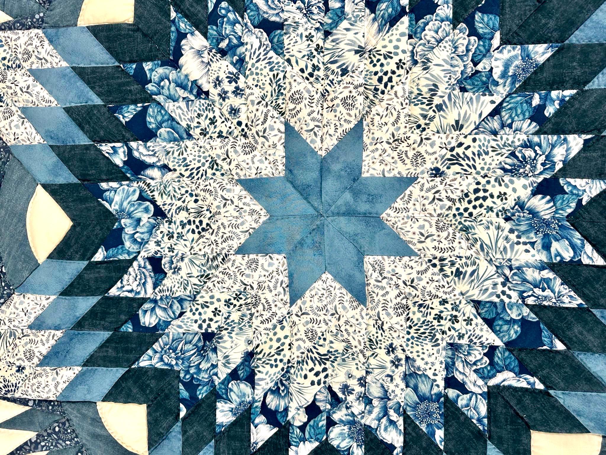 Handmade Amish Compass Star Quilt: Lancaster County Heirloom, Queen ...