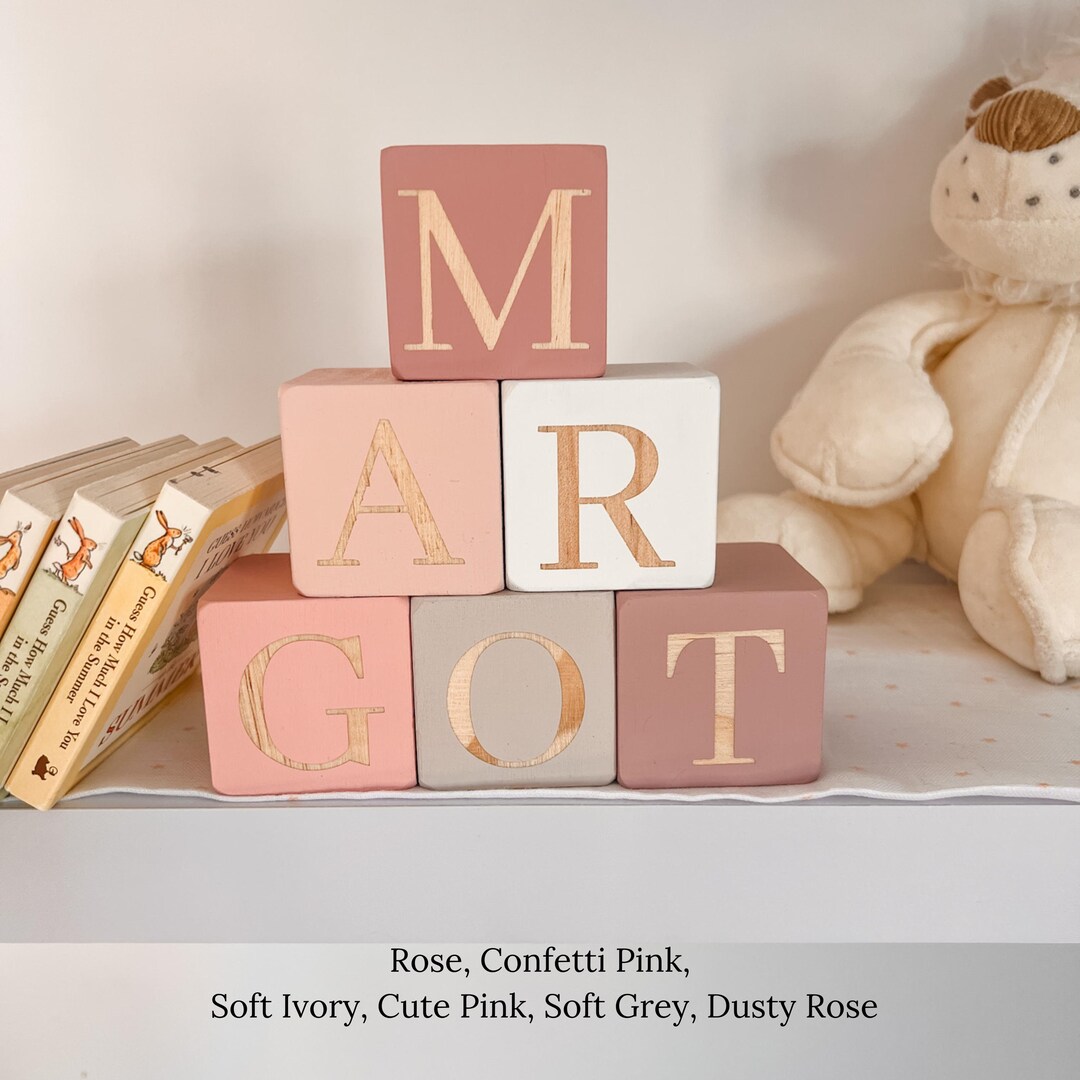 Wooden Personalised Name Blocks | Nursery Decor Blocks | Custom Nursery ...
