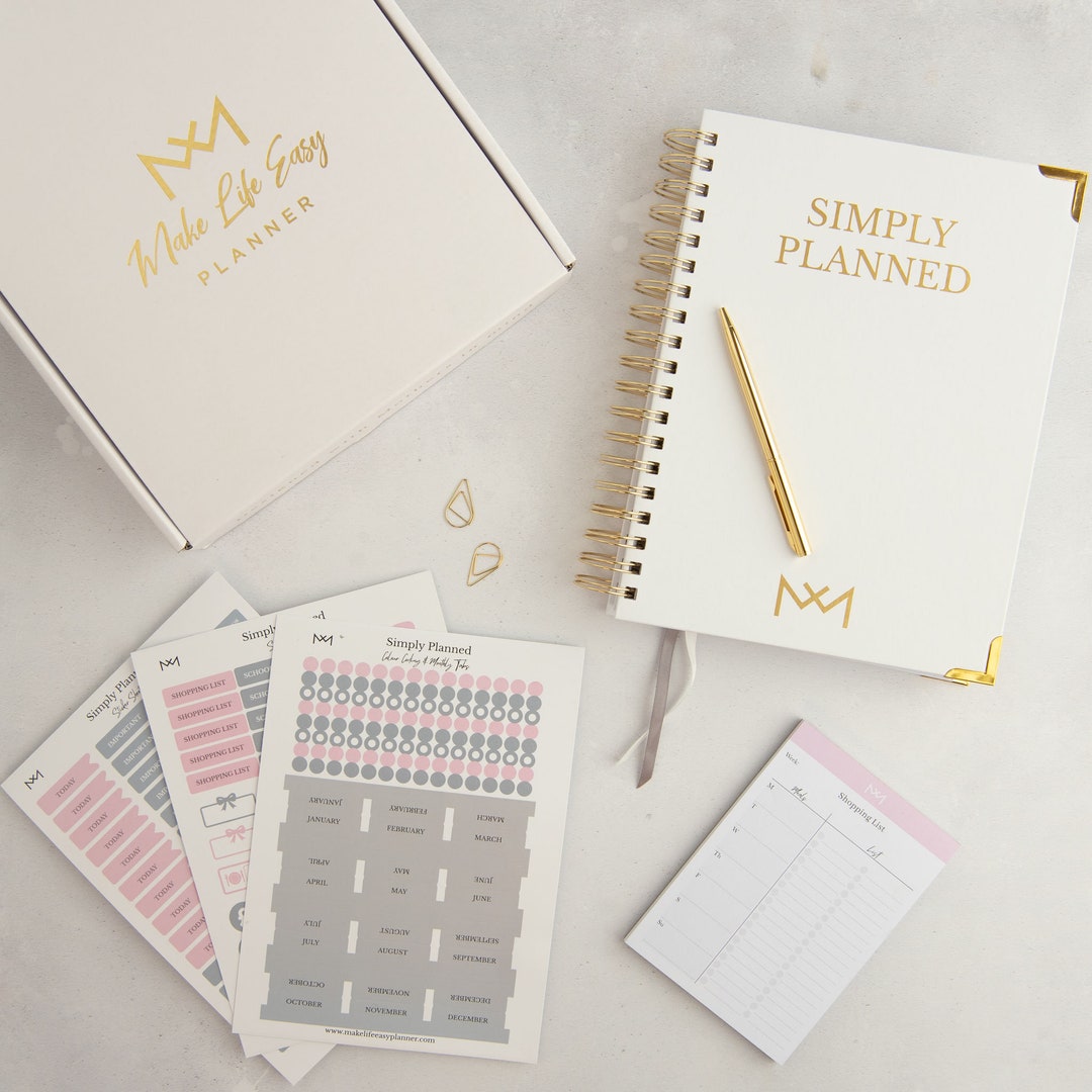 Personalized Mum Planner: Undated Gold Coil B5 Planner Bundle - Etsy