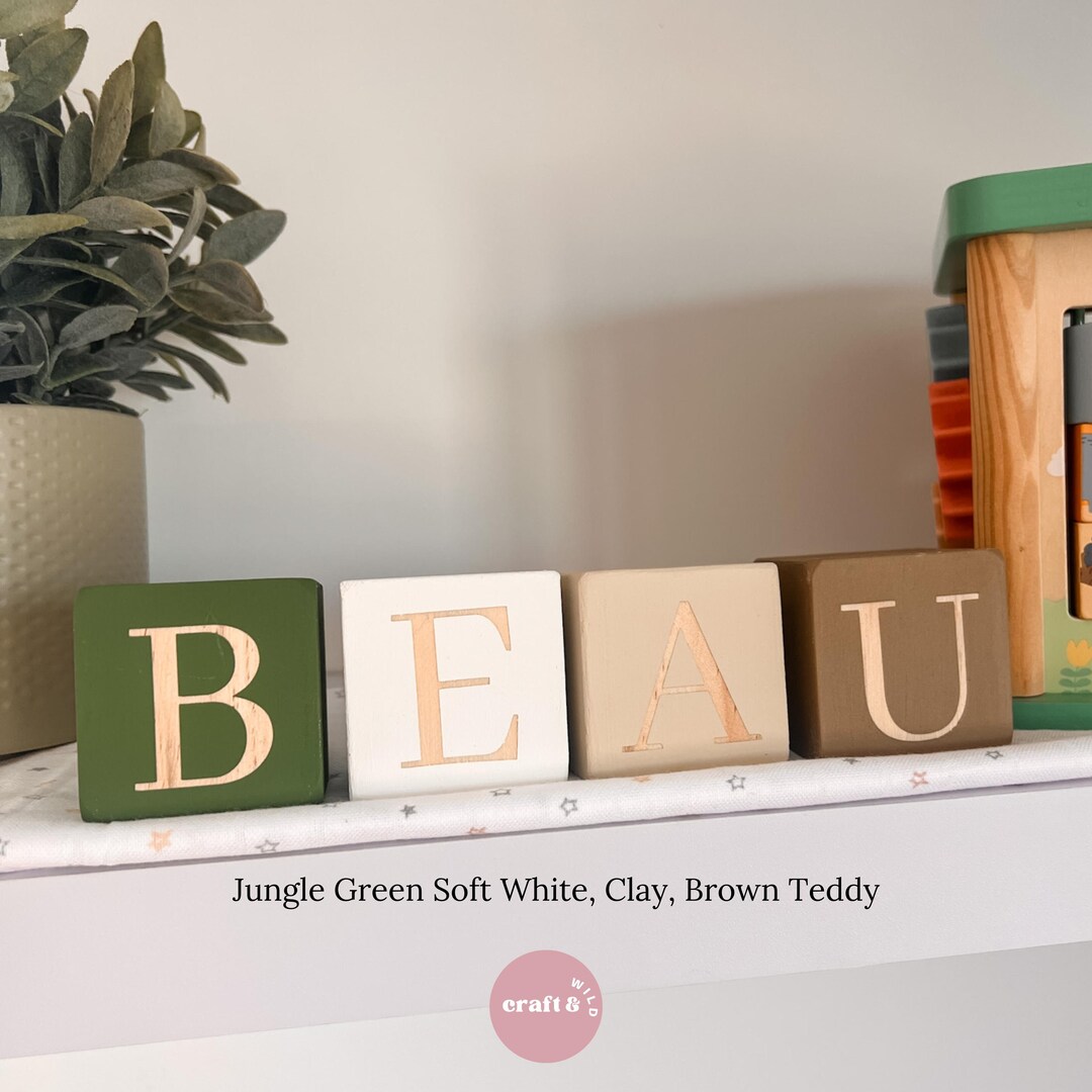 Wooden Personalised Name Blocks | Nursery Decor Blocks | Custom Nursery ...