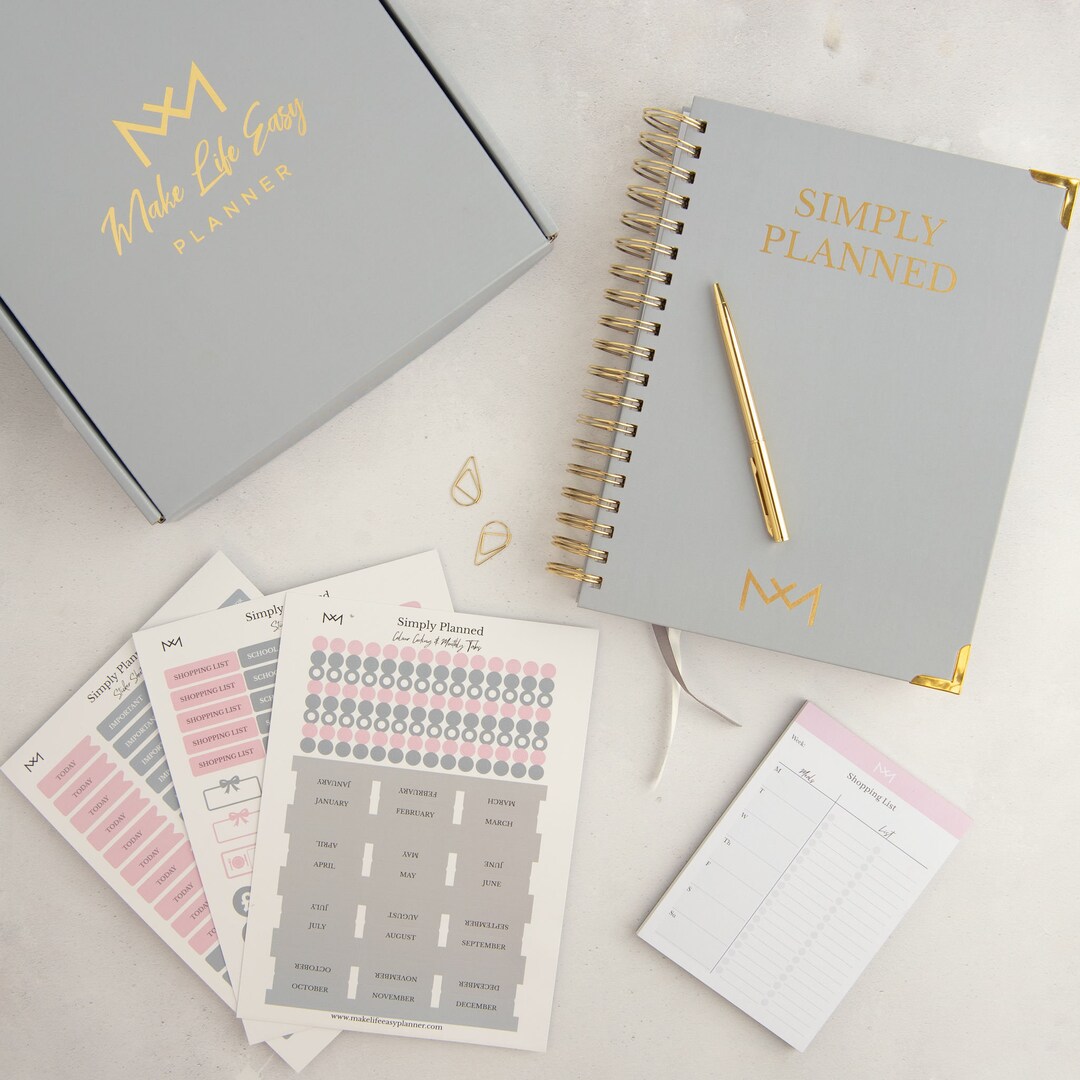 Undated Planner Busy Mums Luxury Planner Gift Set Weekly Family Planner ...