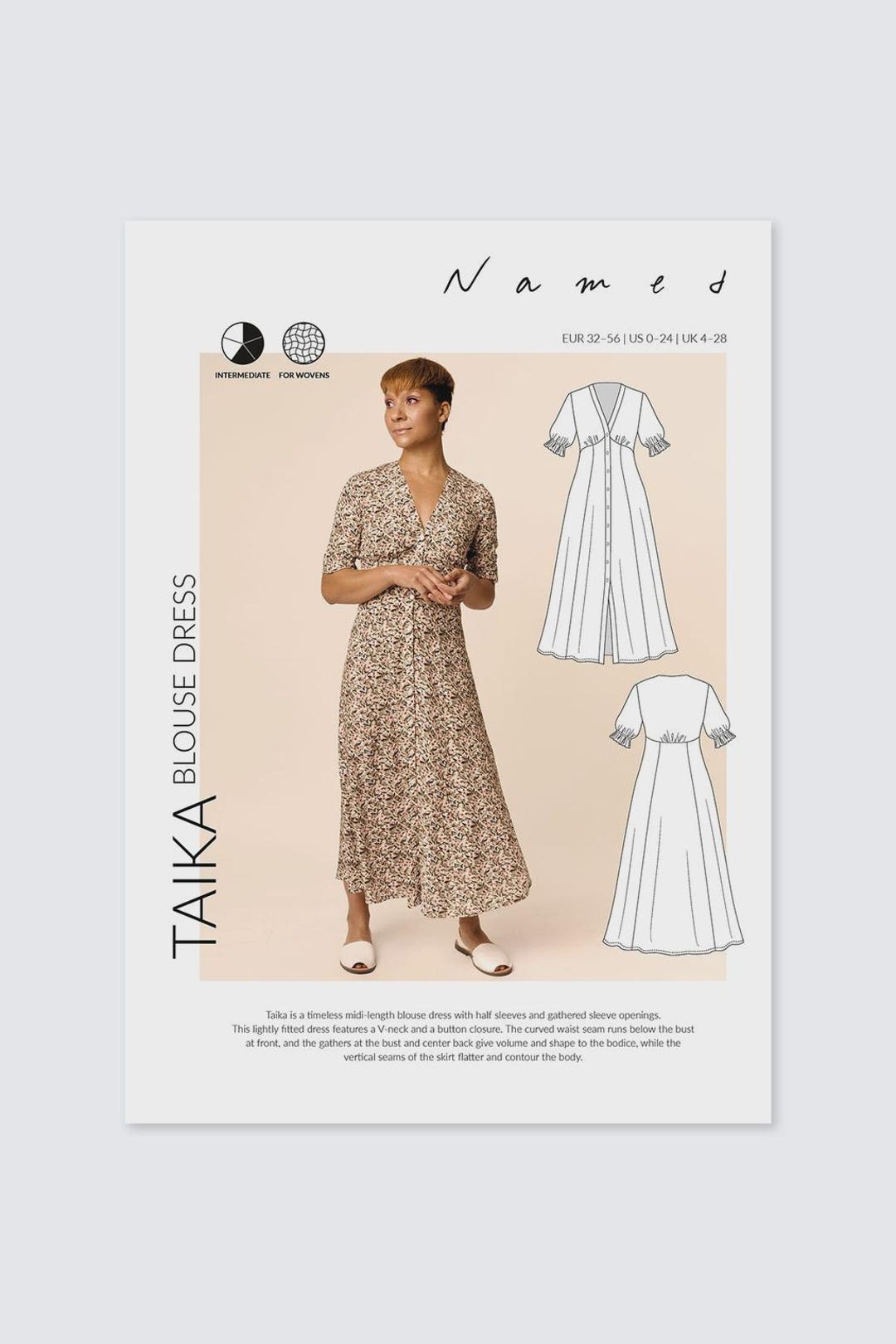 Paper Sewing Pattern Taika Blouse Dress by Named Clothing Finland Oy in ...