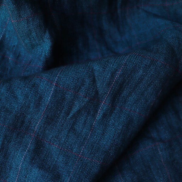 Checked Linen Fabric - Etsy