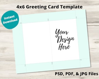 Square Greeting Card Template PSD, PDF, & Jpg Files, Design Your Own ...