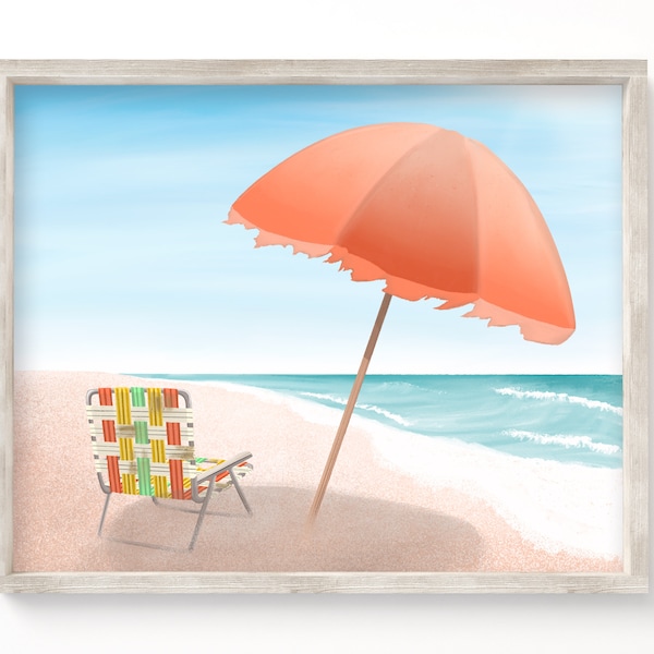 Beach Chair Art - Etsy