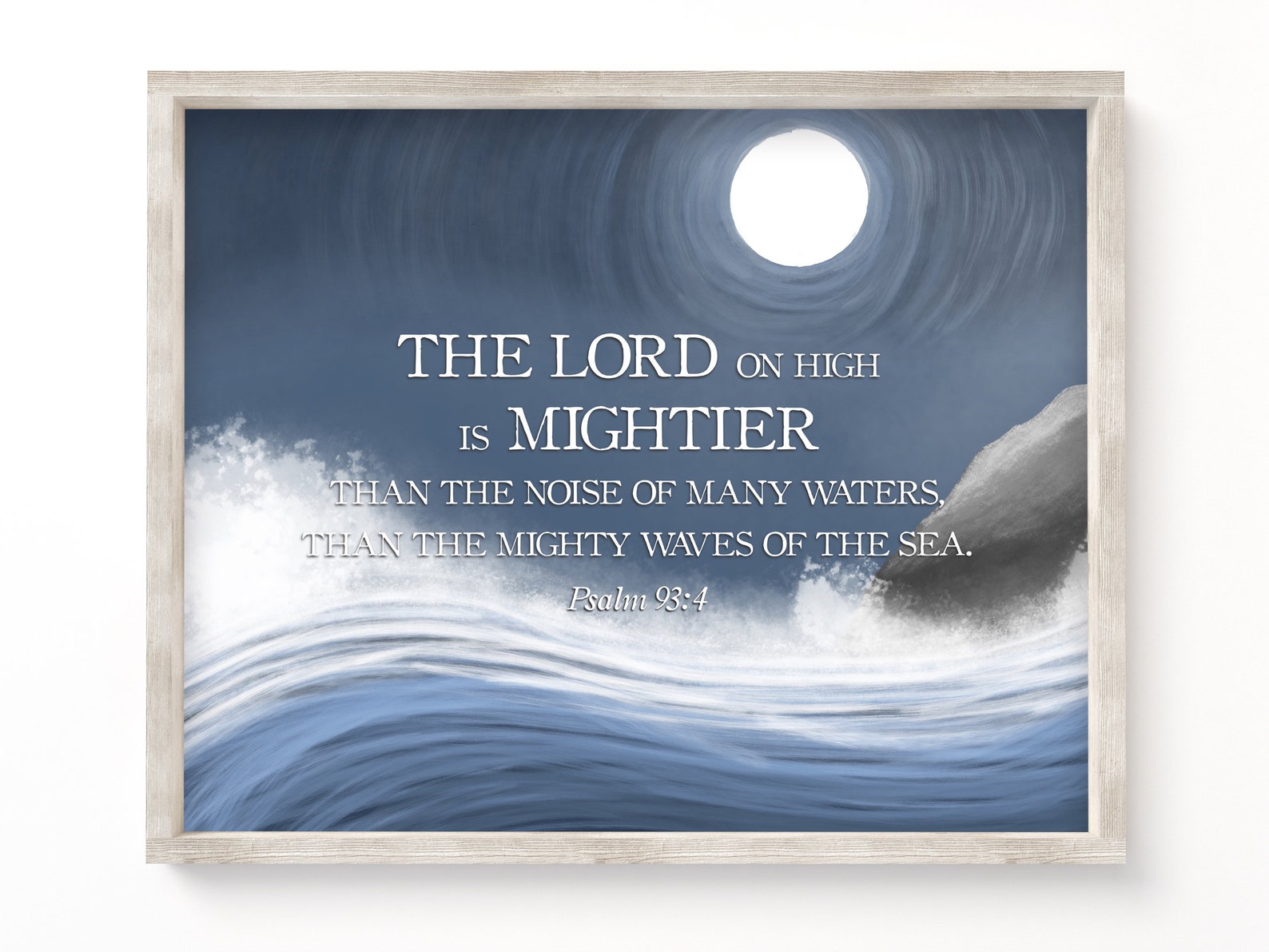 Printable Art Psalm 93:4 Lord is Mightier Size A2 A3 A4 - Etsy