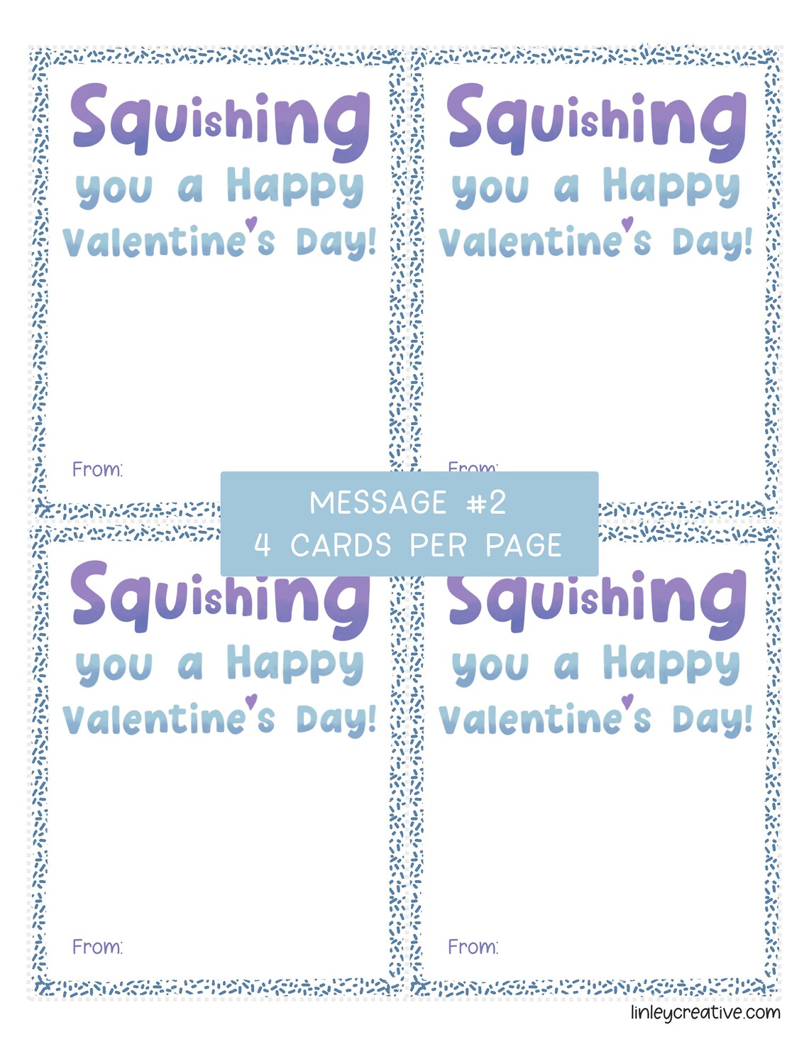 Printable Squishy Valentine, School Valentine's Day Cards for Friends ...