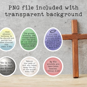 Printable Easter Scripture Verses and Egg Fillers for Hunt, PDF + PNG ...