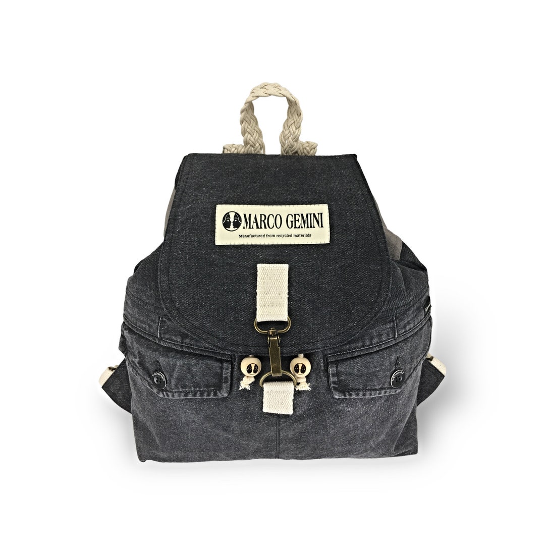 Marco Gemini Denim Recycled Backpack Medium - Etsy