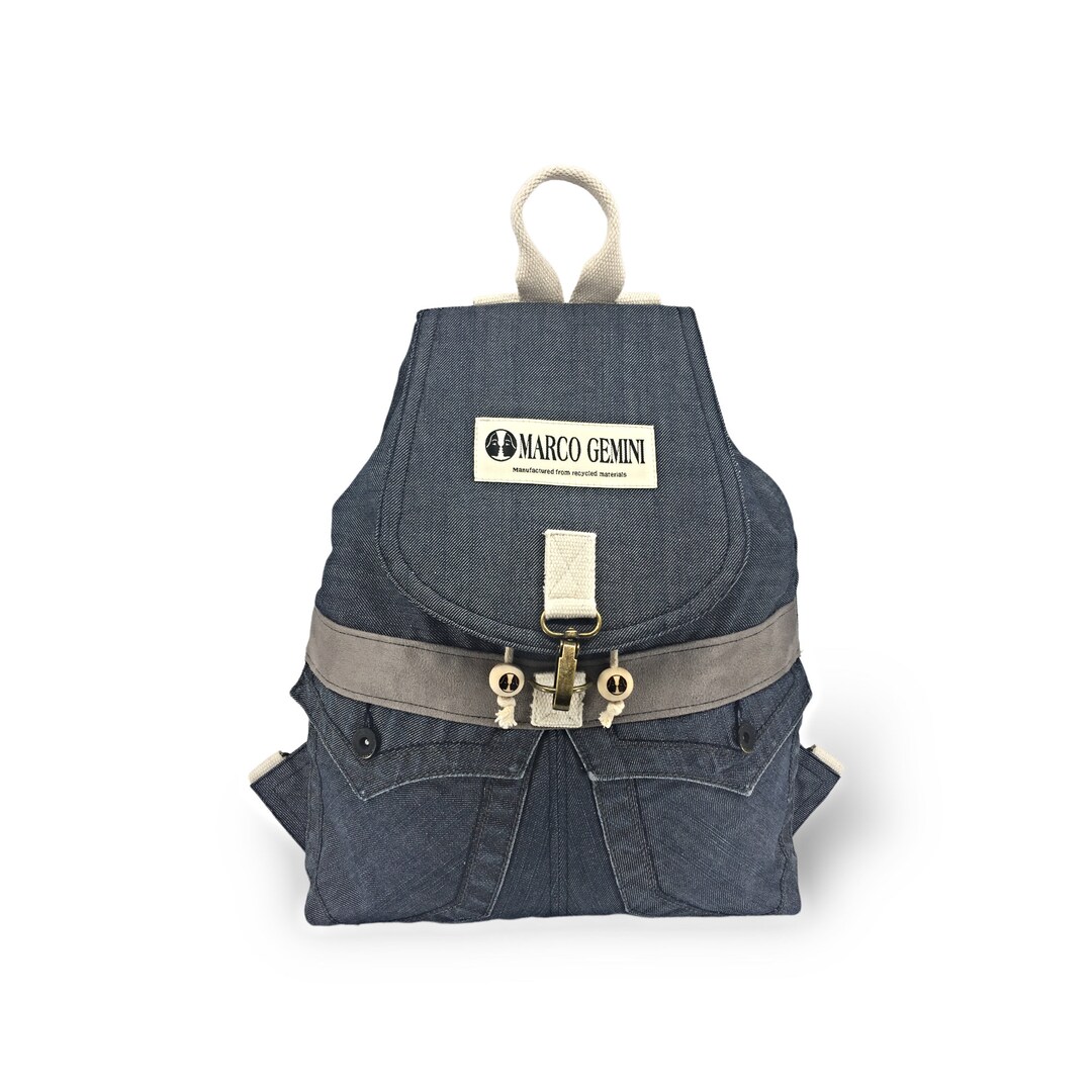 Marco Gemini Denim Recycled Backpack Large - Etsy