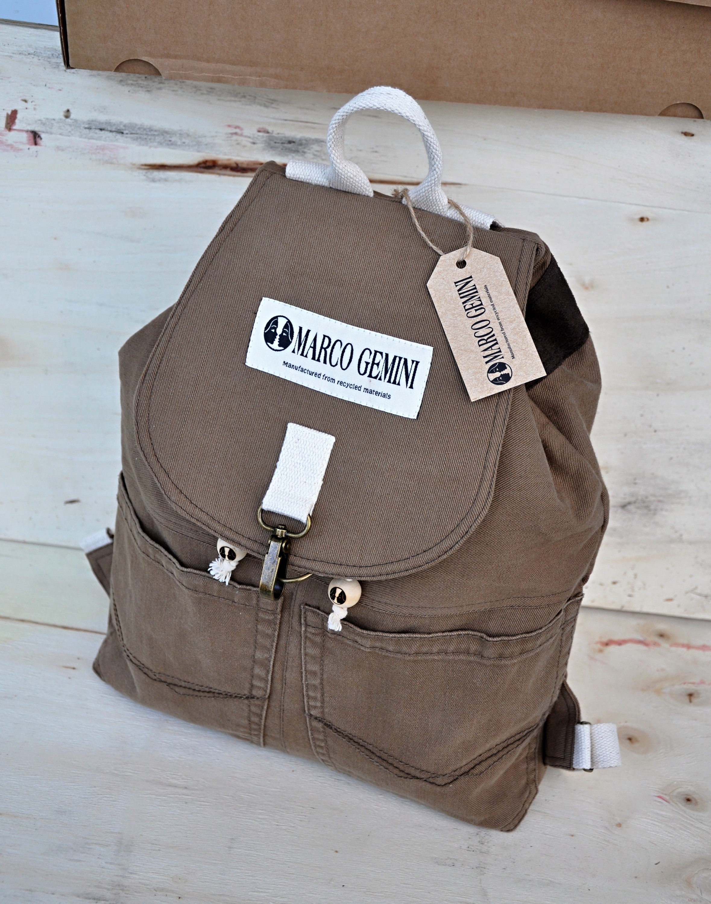 Marco Gemini Denim Recycled Backpack Large - Etsy