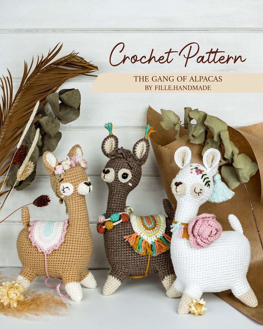 Amigurumi Crochet PATTERN PDF | the Gang of ALPACAS | Step-by-step ...