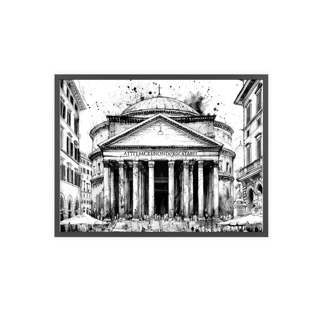 Pantheon, Rome Posters With Wooden Frame, Pantheon, Rome Poster Print ...