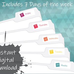 Months + Days + Weekdays File Folder Labels - Teaching Resource for ...