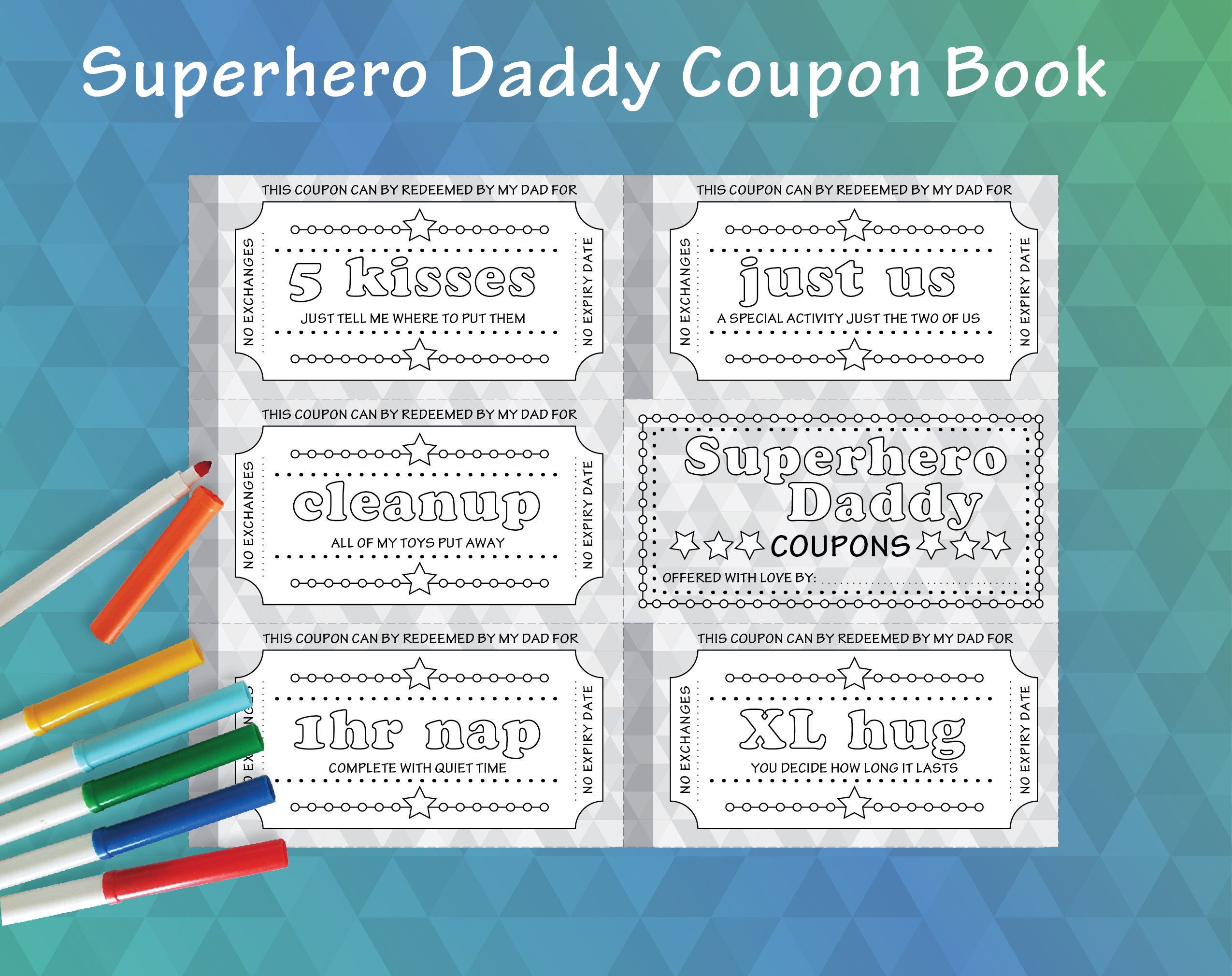 DIY Printable Father's Day Gift From Kids 3 Piece Activity - Etsy