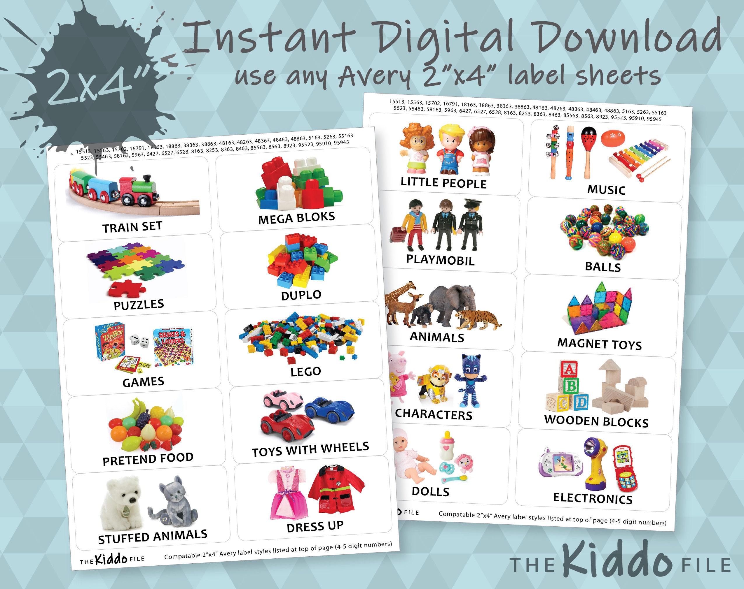 Kids Playroom Labels for Organising Toys Printable Digital Download ...