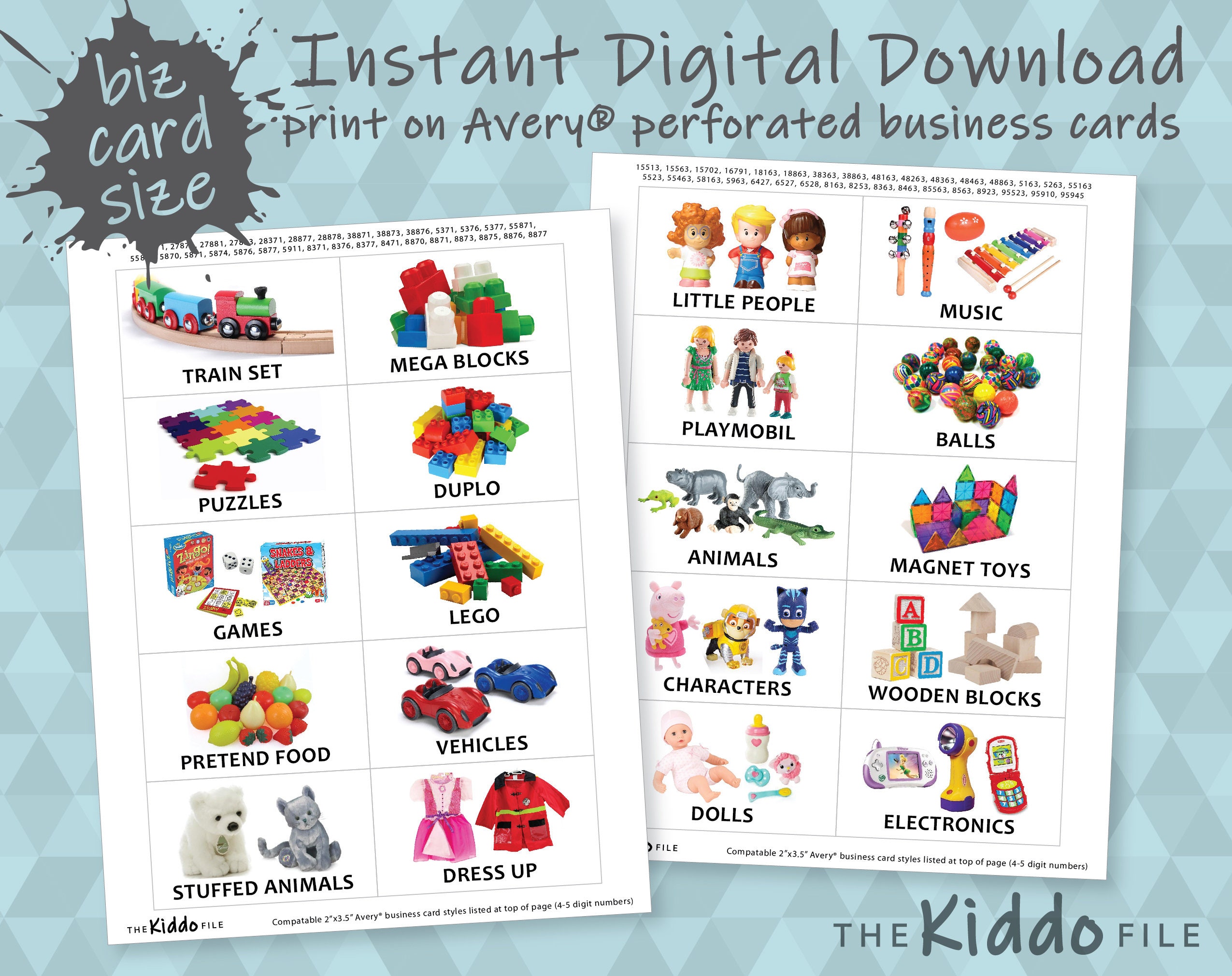 Kids Playroom Labels for Organising Toys Printable Digital Download ...