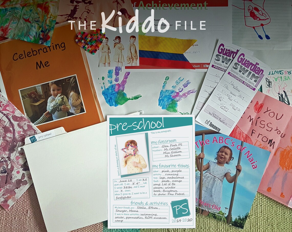 Kids Keepsake Box Canadian Printable School Memory File Folder - Etsy