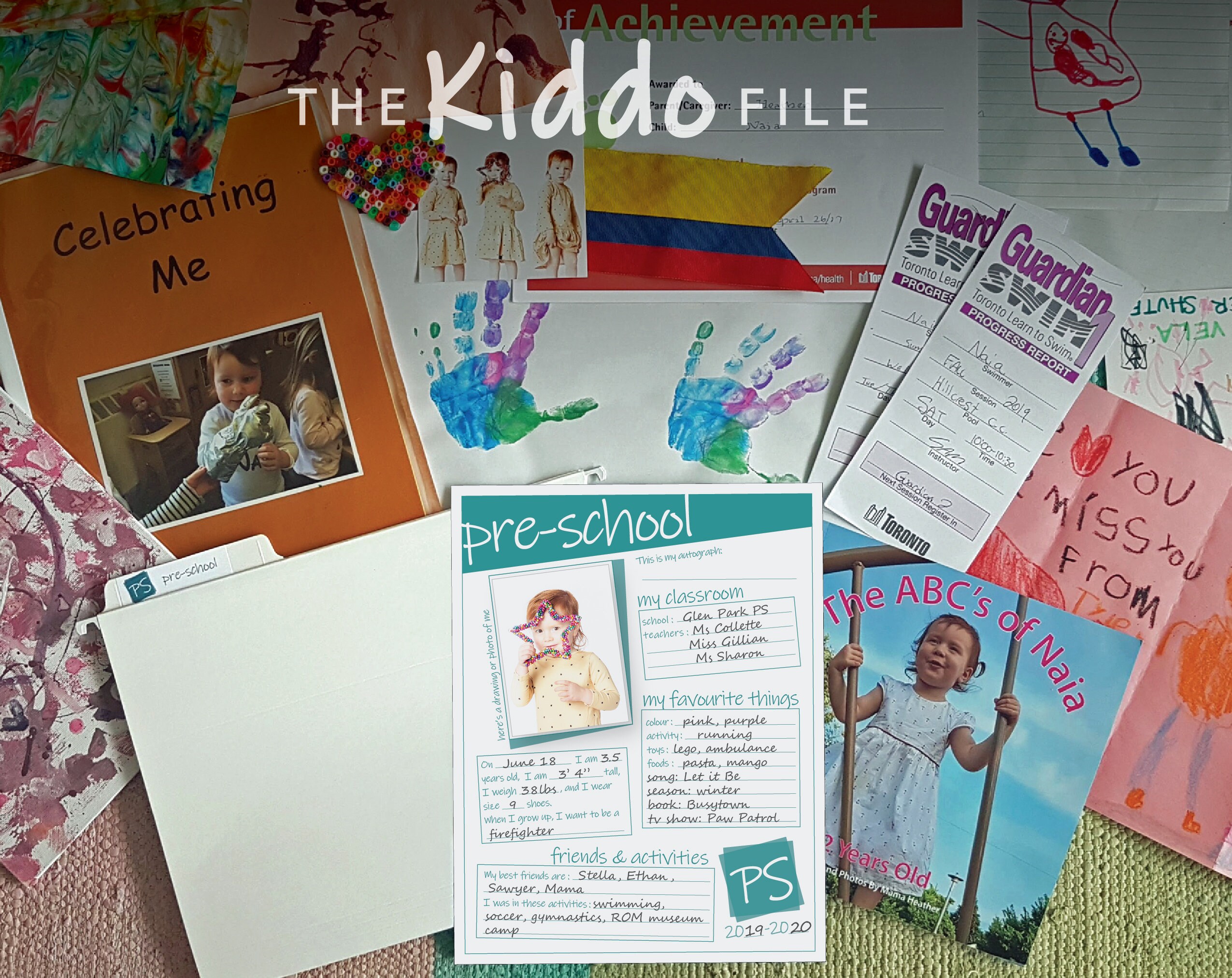 Kids Keepsake Box Canadian Printable School Memory File Folder or Album ...