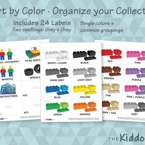 Building Brick Labels to Sort, Organize and Store - Set of 20 Labels ...