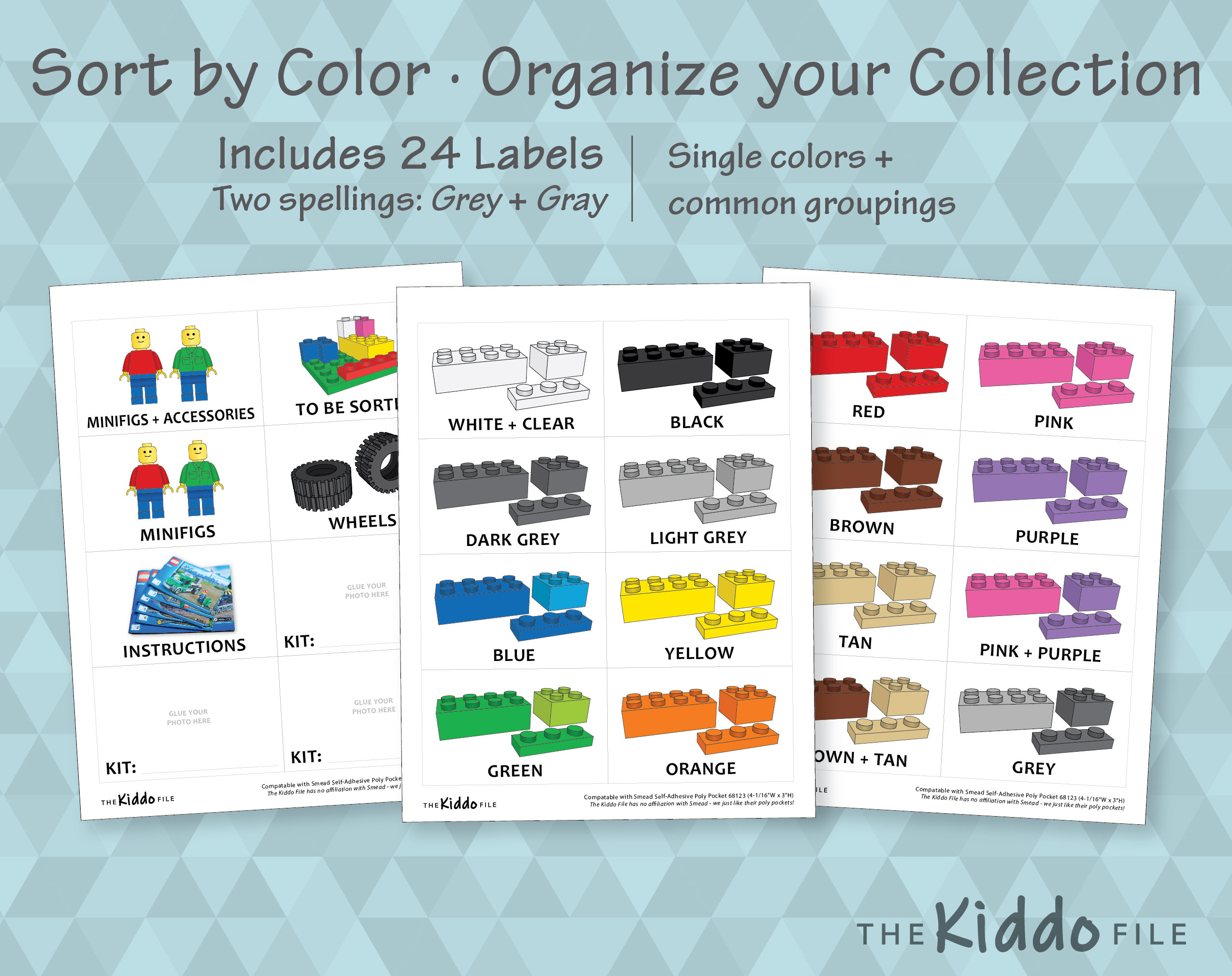 Building Brick Labels to Sort, Organize and Store Set of 20 Labels With ...