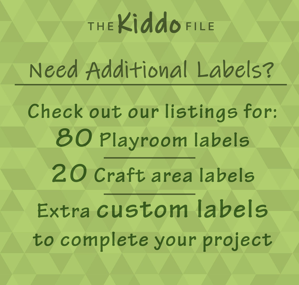Printable Kids Playroom Labels for Organizing Toys Digital | Etsy