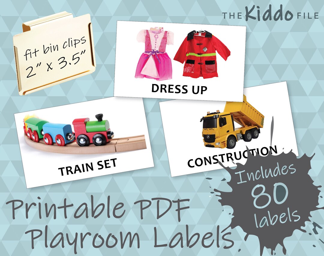 Kids Playroom Labels for Organising Toys Printable Digital Download ...