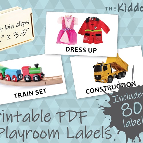 Kids Playroom Labels for Organising Toys Printable Digital - Etsy