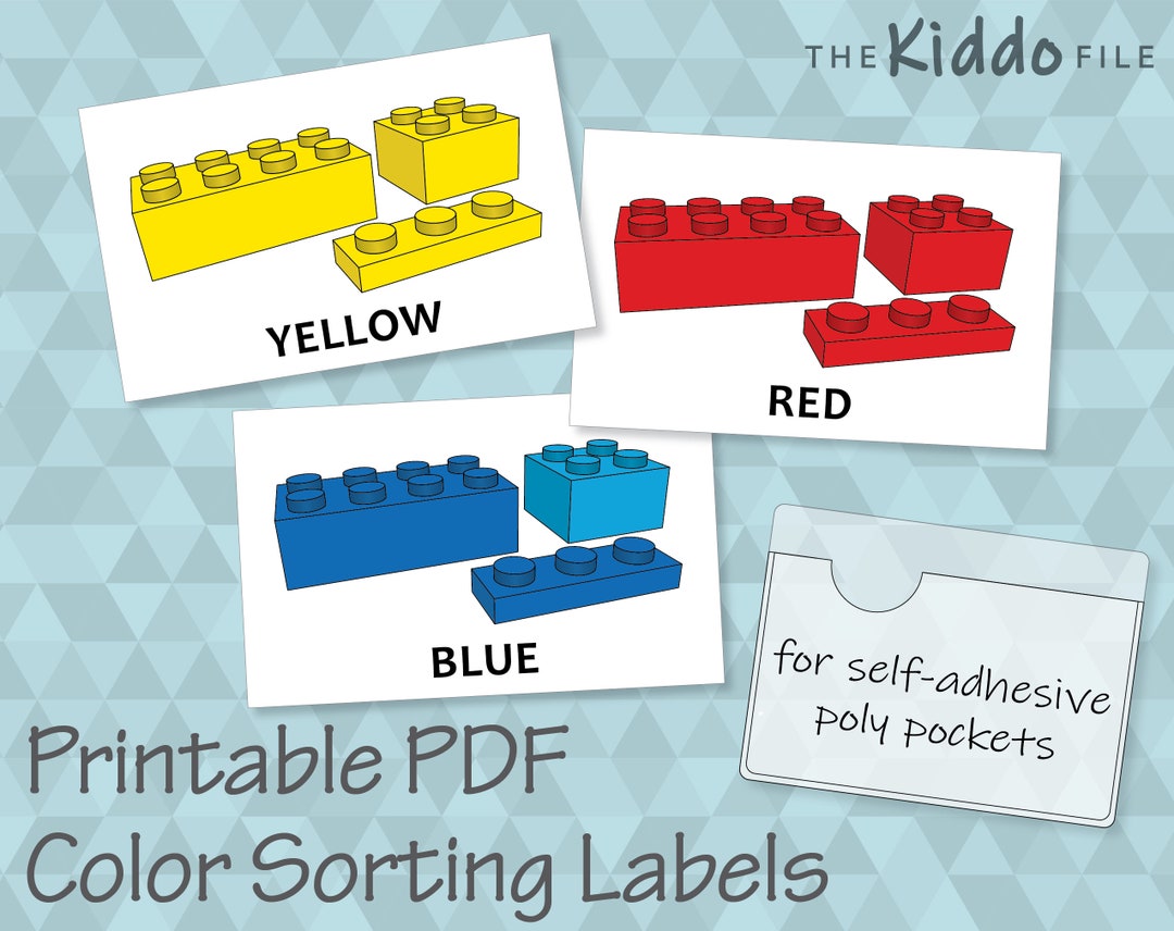 Building Brick Labels to Sort, Organize and Store - Set of 20 Labels ...