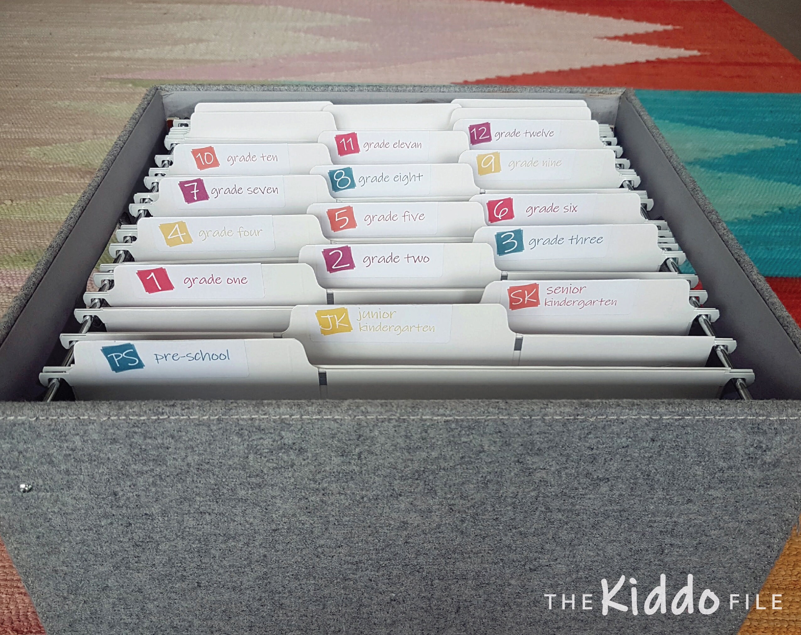 Milestone Tote School Years File Folder Labels for Kid's Keepsakes and ...