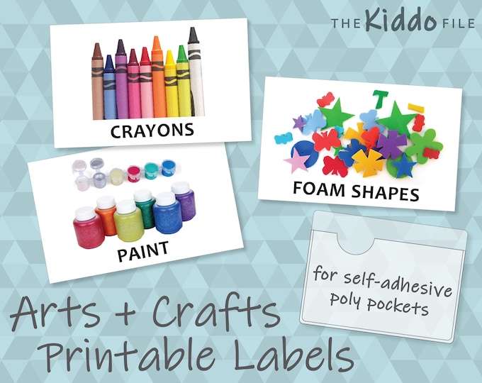 Printable Kids Arts & Crafts Labels for Organizing Digital - Etsy