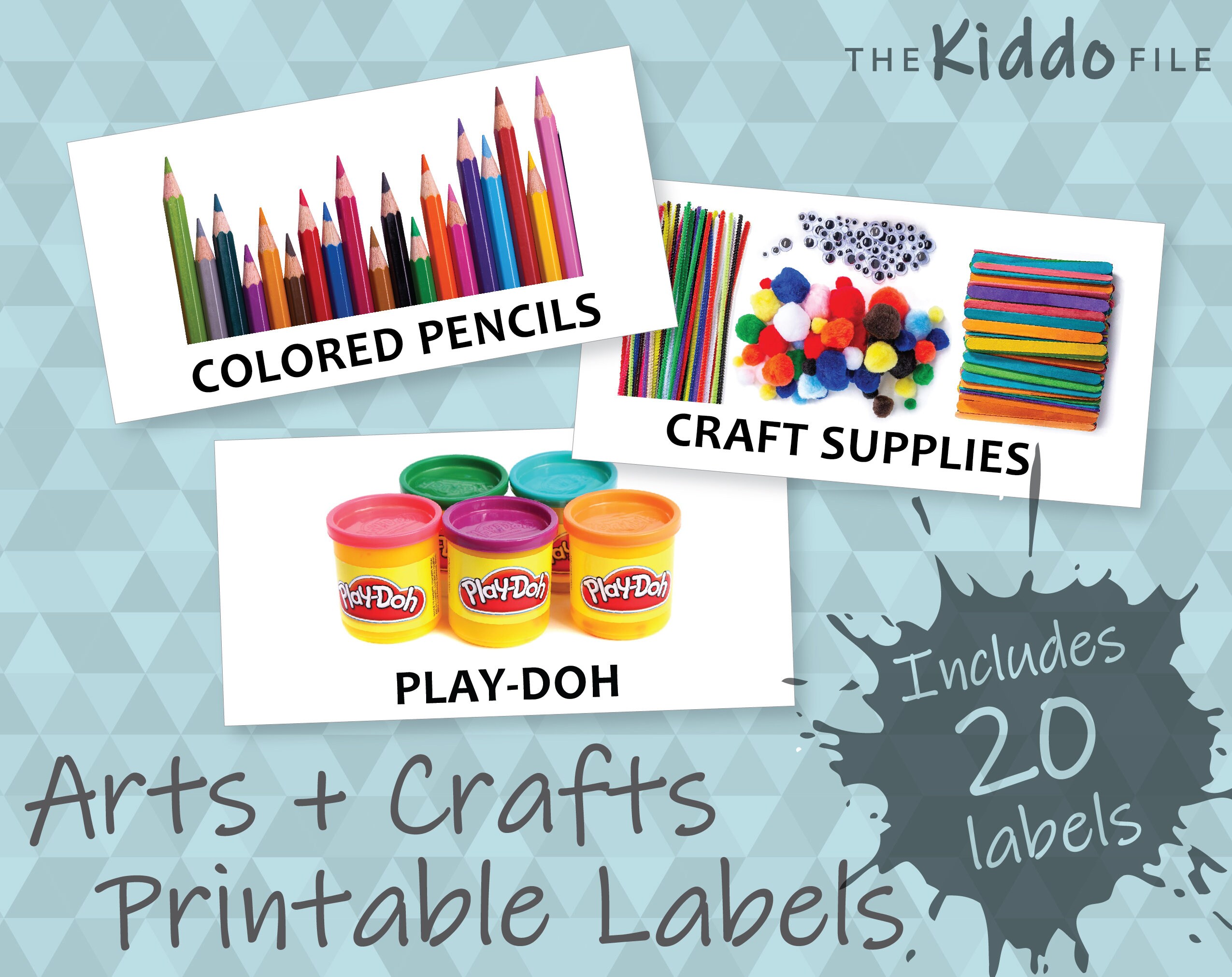 Printable Kids Arts & Crafts Labels for Organizing Digital | Etsy